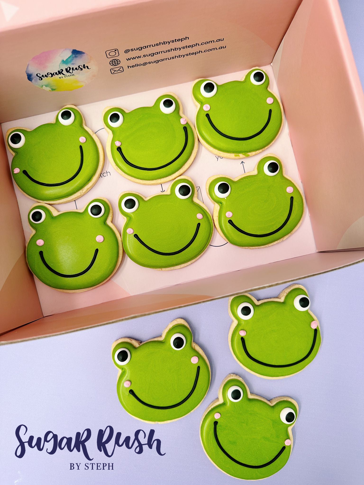 Hoppy Frog Cookies | Buy Cute Animal Cookies for Kids Birthdays
